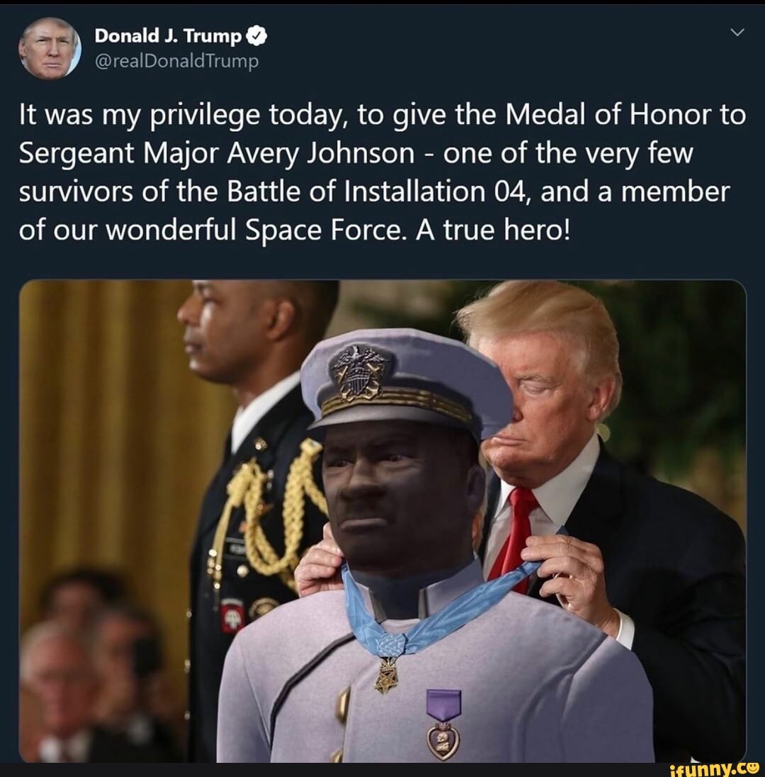 It was my privilege today, to give the Medal of Honor to Sergeant Major ...
