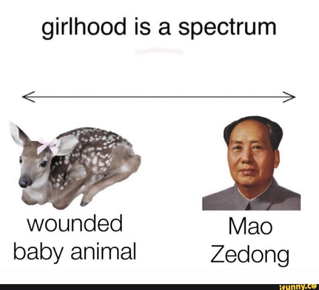 Girlhood is a spectrum wounded Mao baby animal Zedong - iFunny