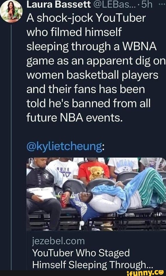 Laura Bassett @LEBas...-5h Ashock-jock YouTuber who filmed himself ...