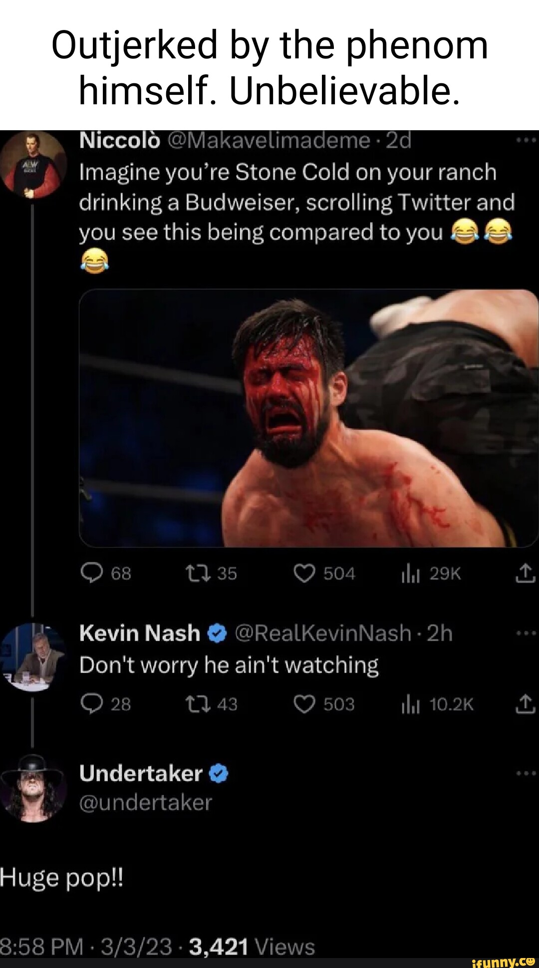 Outjerked by the phenom himself. Unbelievable. Niccolo Imagine you're ...