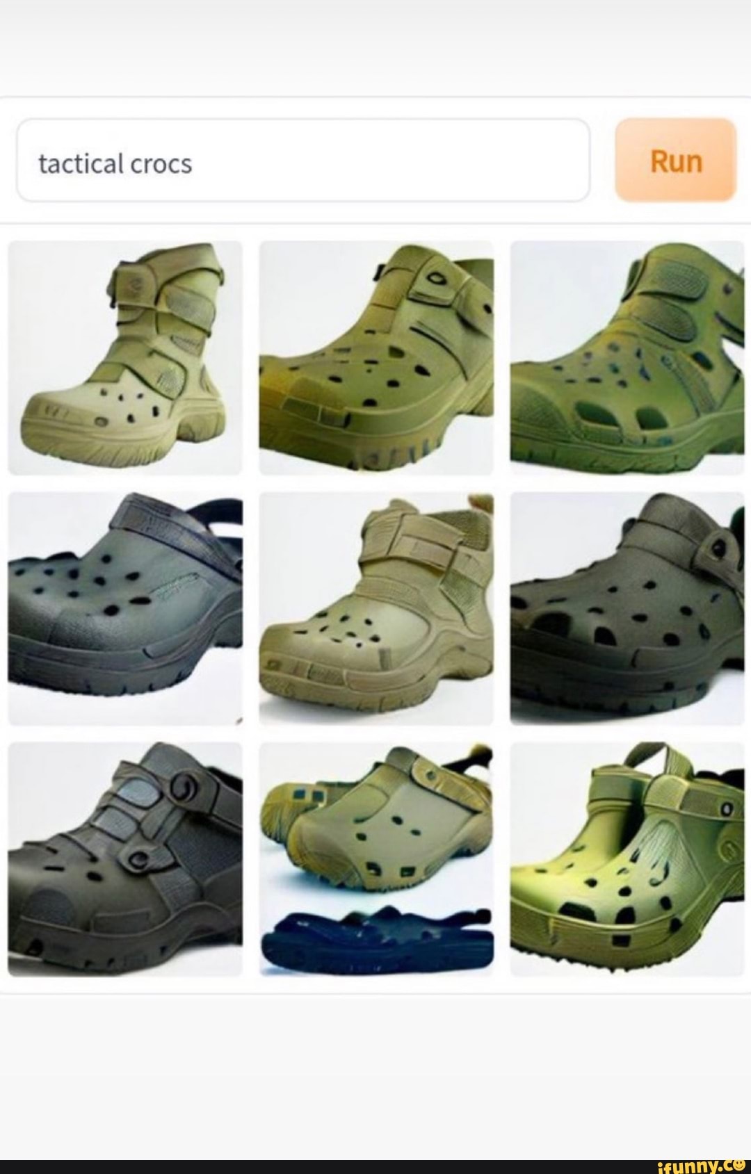 Tactical crocs Run - iFunny