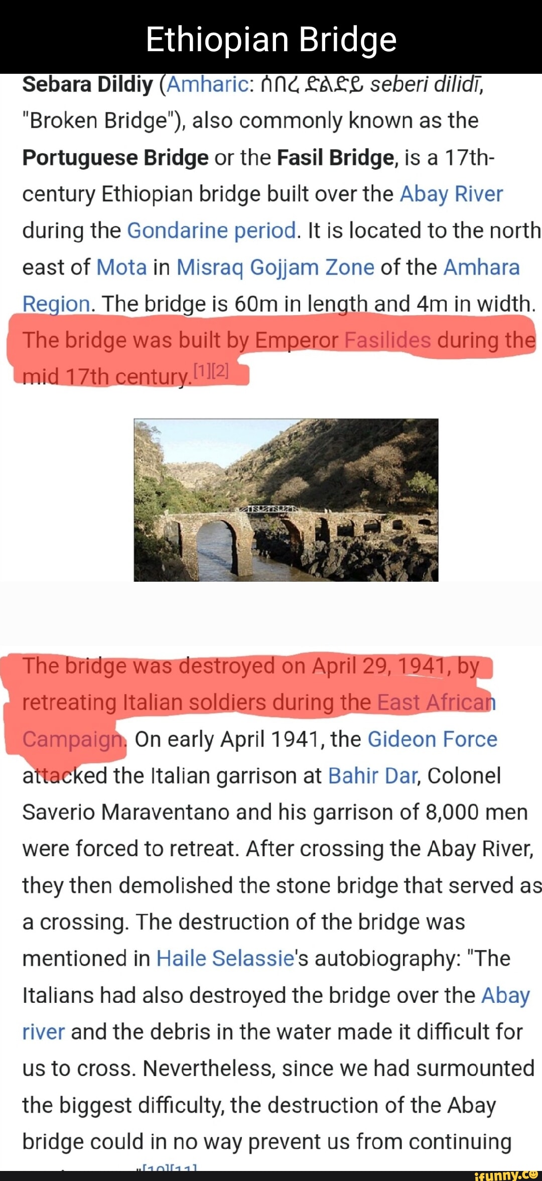 Ethiopian Bridge Sebara Dildiy (Amharic: ANd LALE seberi dilidi ...