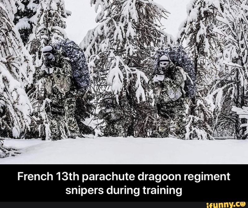 French 13th parachute dragoon regiment snipers during training - French ...
