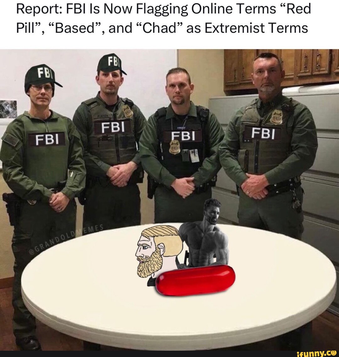 Report: FBI Is Now Flagging Online Terms "Red Pill", "Based", and "Chad ...