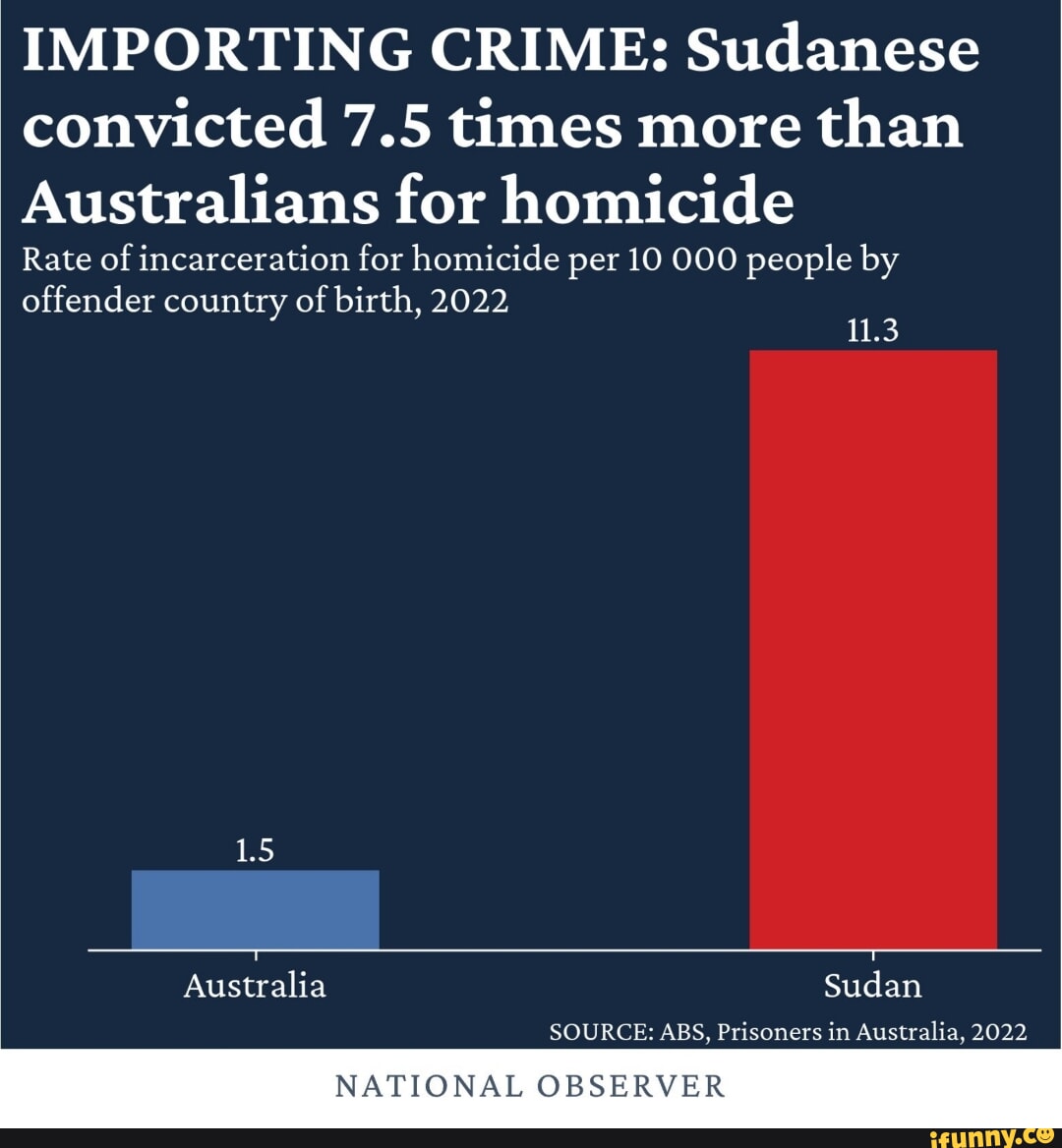IMPORTING CRIME: Sudanese convicted 7.5 times more than Australians for ...