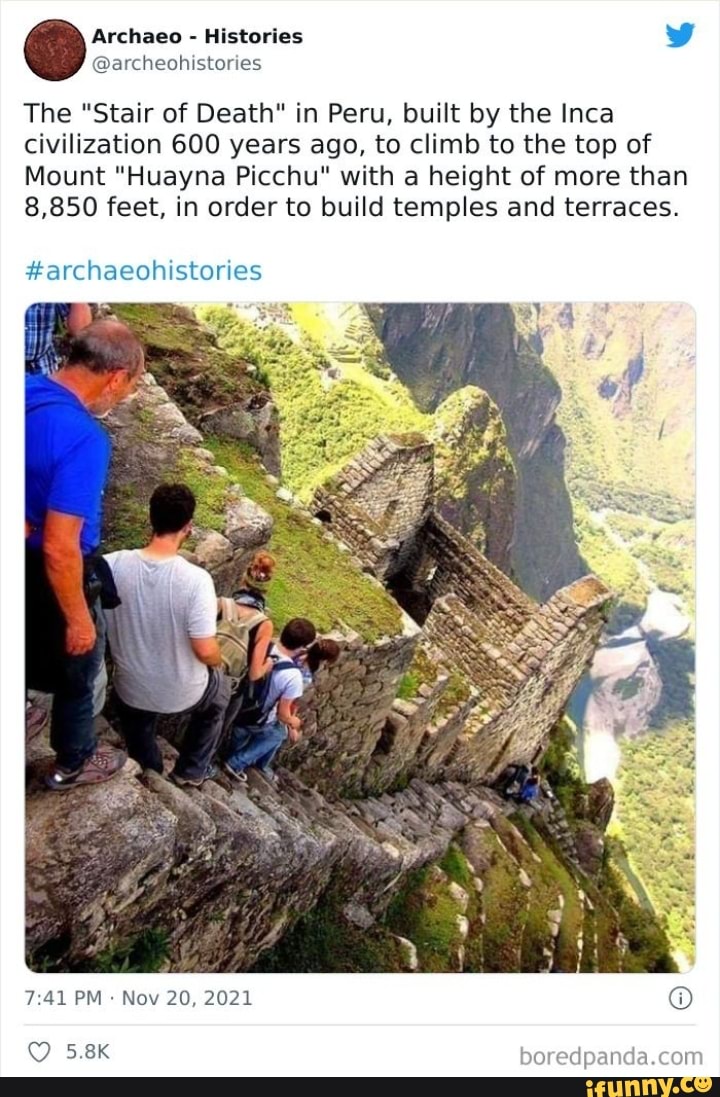 Archaeo - Histories @archeohistories The "Stair of Death" in Peru ...