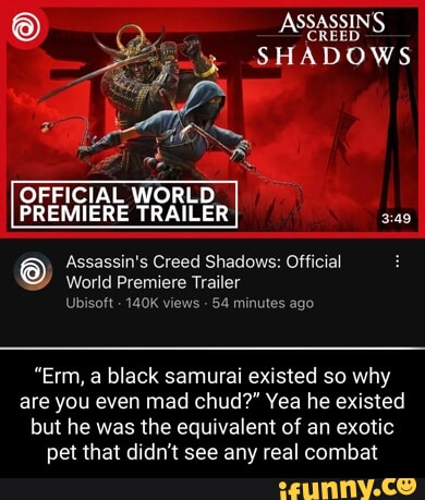 . ASSASSINS SHADOWS OFFICIAL WORLD PREMIERE TRAILER Assassin's Creed ...