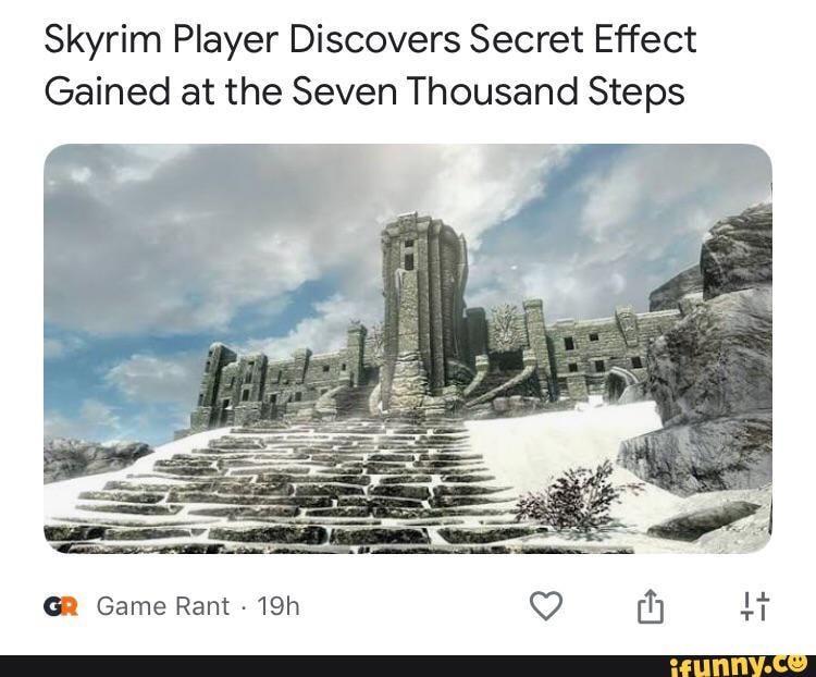 Skyrim Player Discovers Secret Effect Gained at the Seven Thousand ...