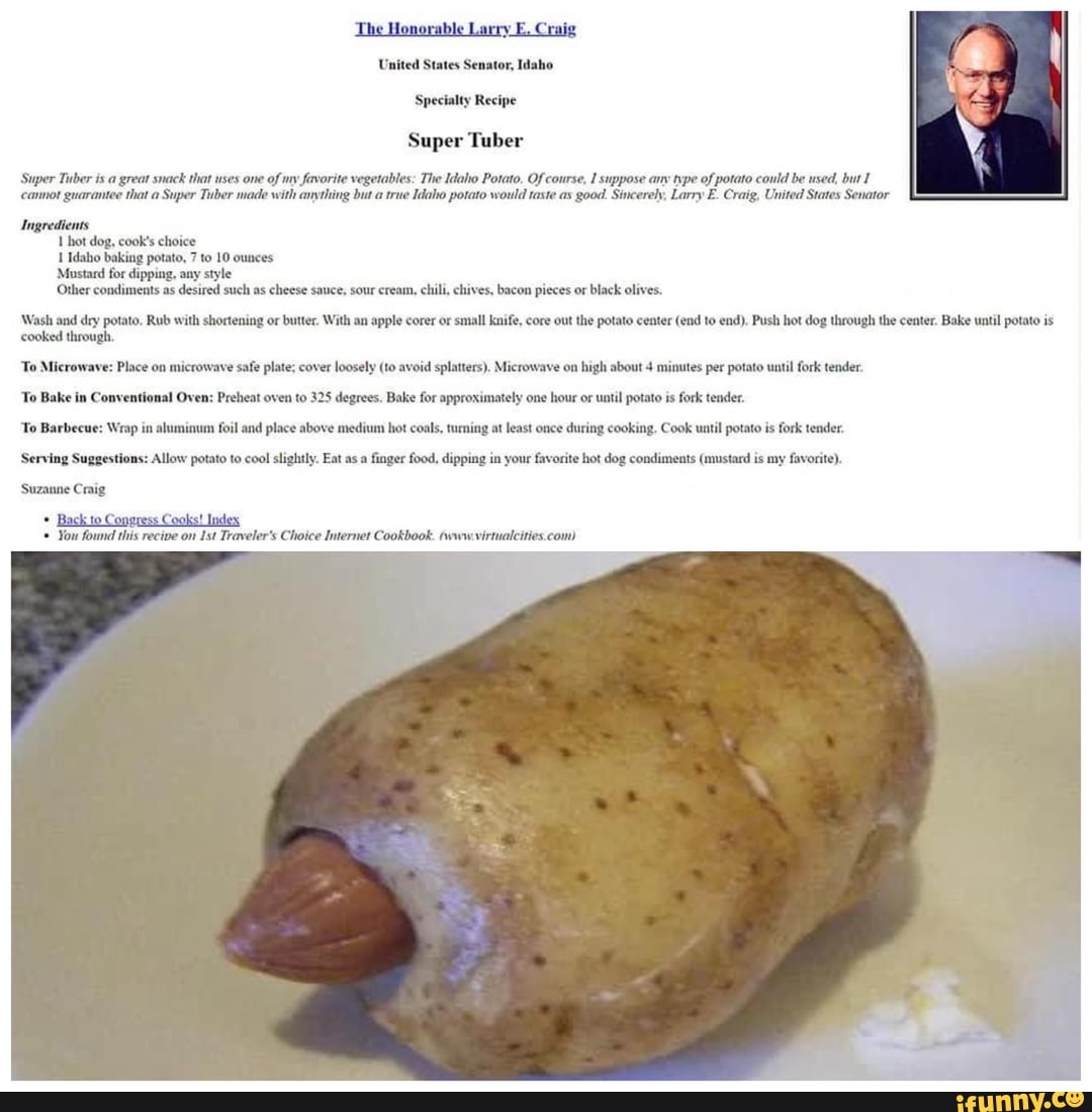 United States Senator, Idaho Specialty Recipe Super Tuber Super Tuber ...