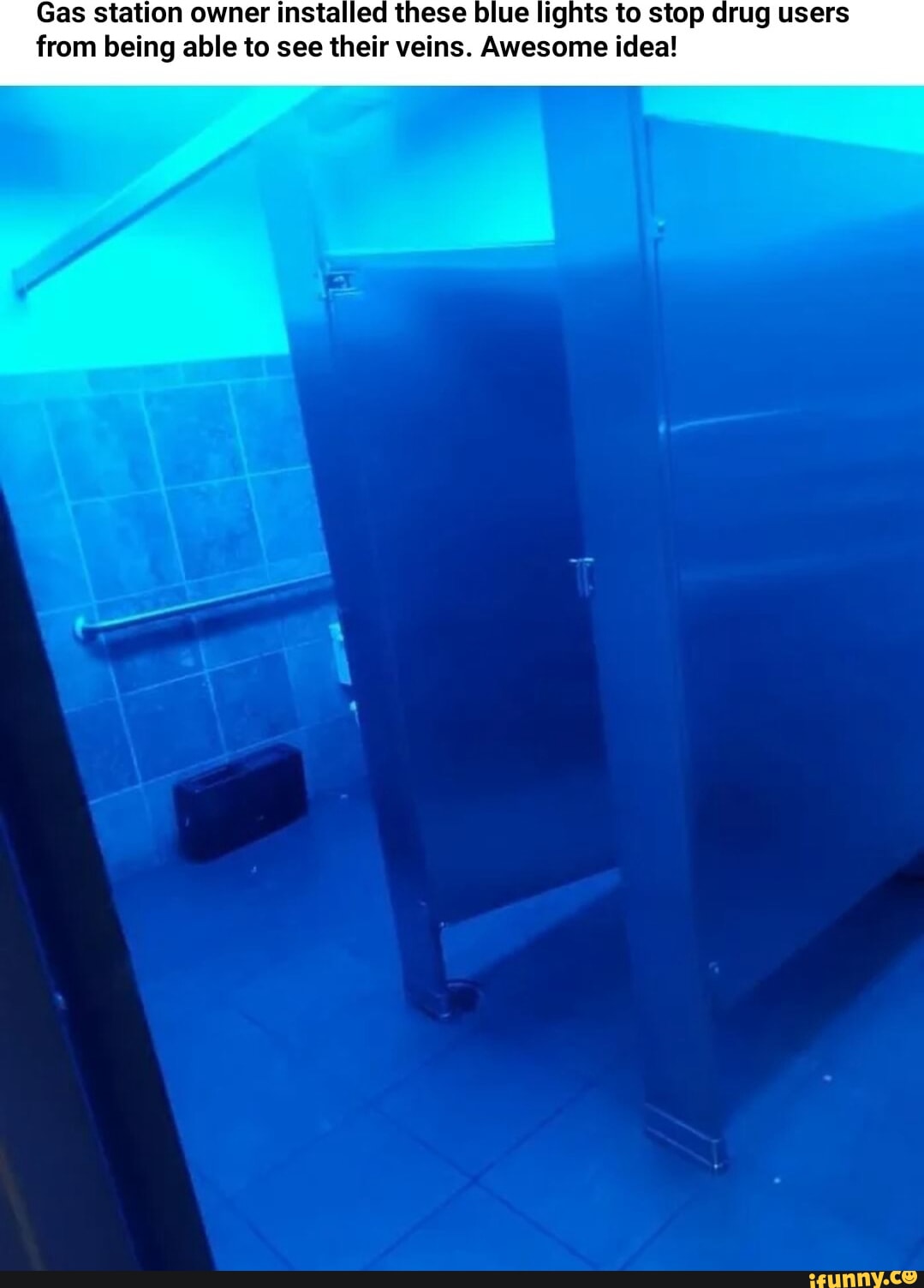 Gas station owner installed these blue lights to stop drug users from ...