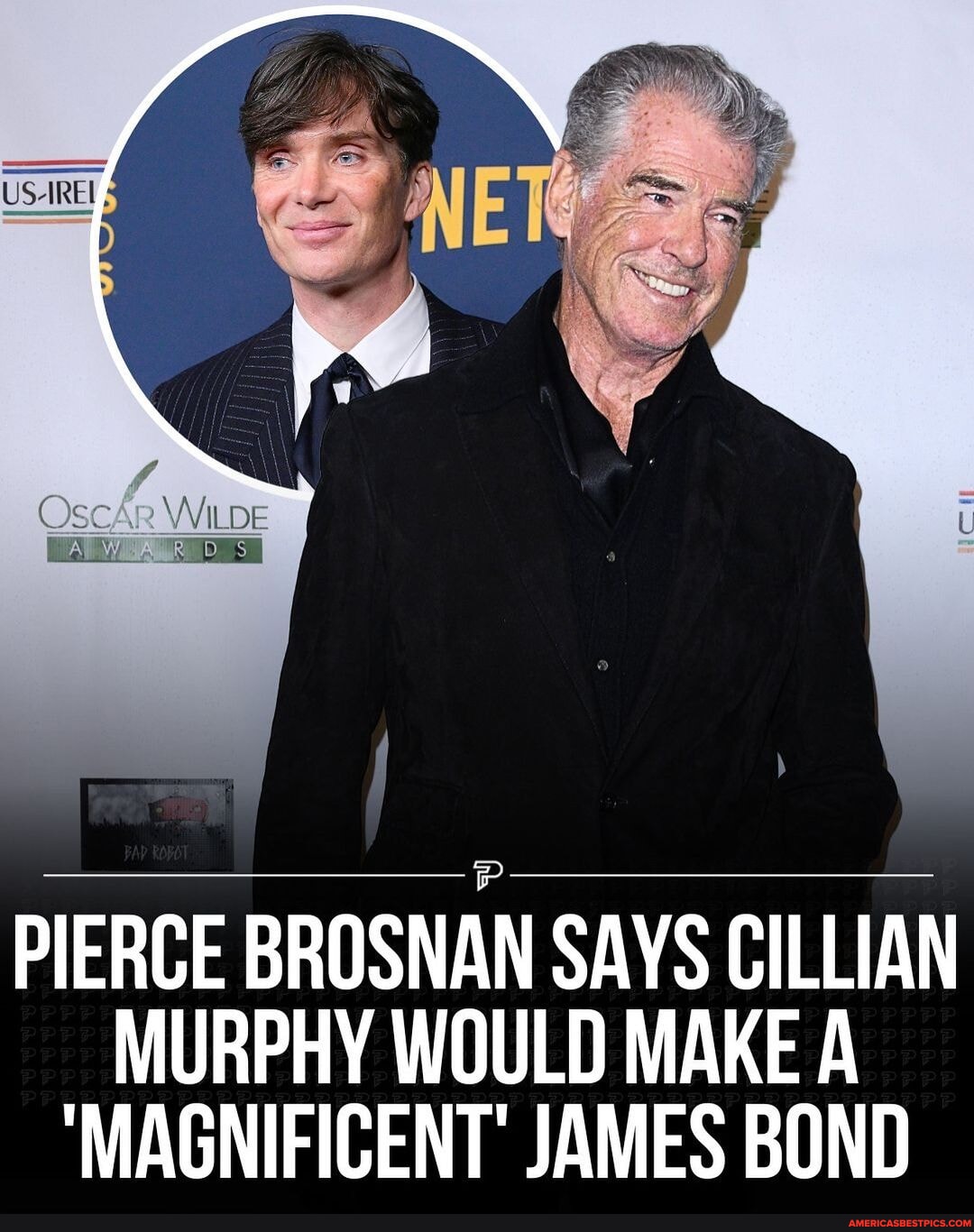 Former James Bond actor Pierce Brosnan endorsed Cillian Murphy as a potential 007, praising his ...