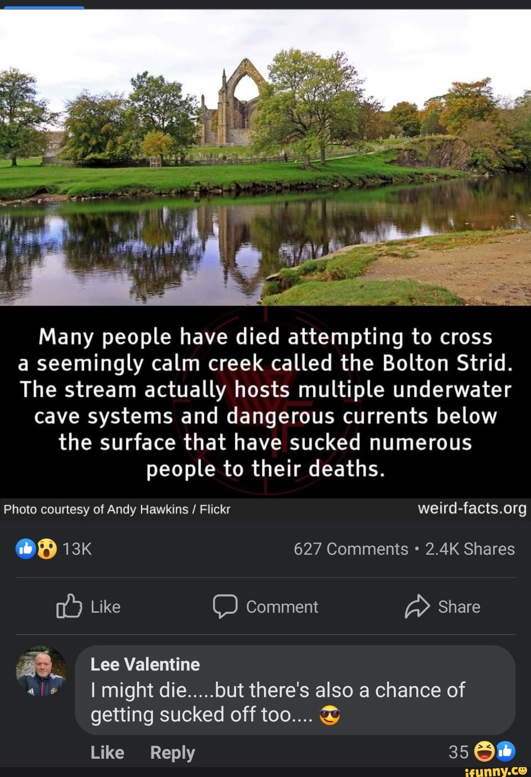 Bolton Strid Underwater