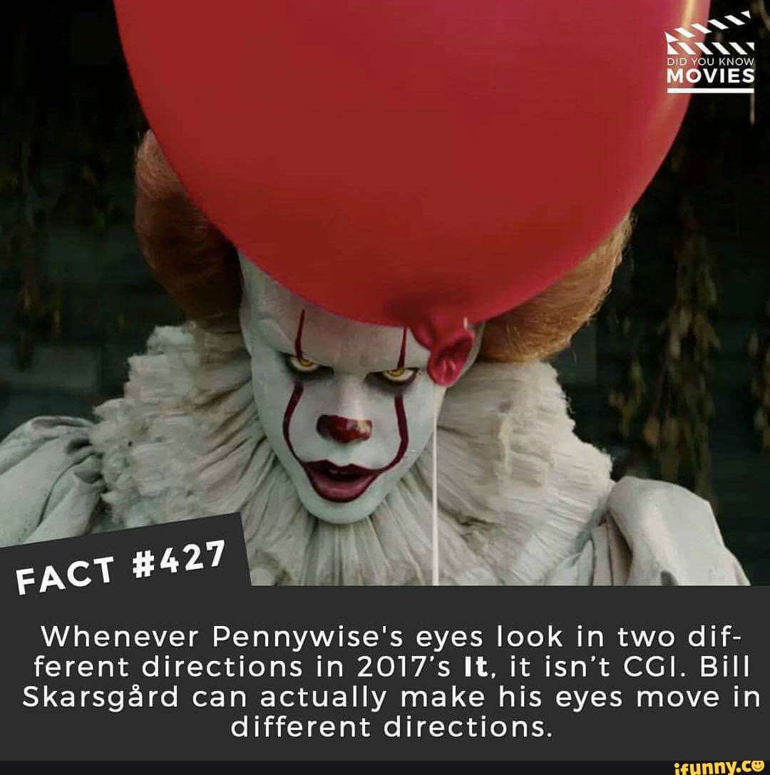 Learn something new. - KNOW, MOVIES Whenever Pennywise's eyes look in ...