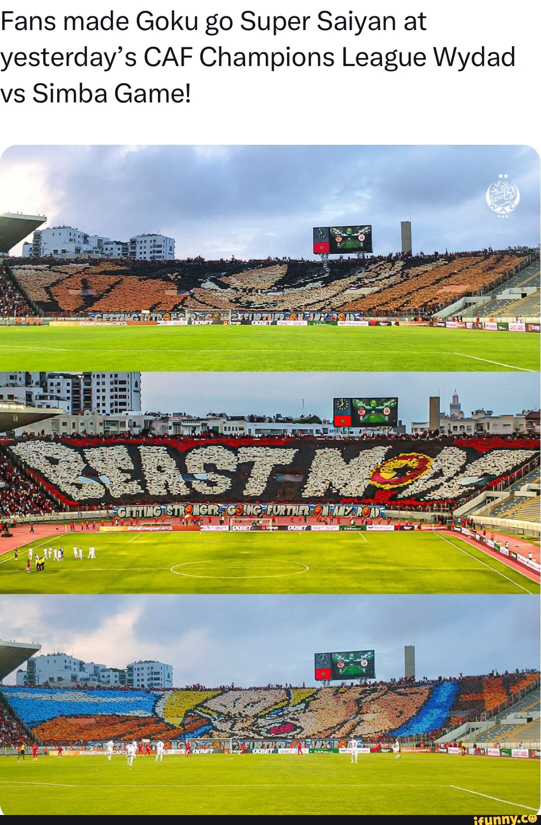 Fans made Goku go Super Saiyan at yesterday's CAF Champions League ...