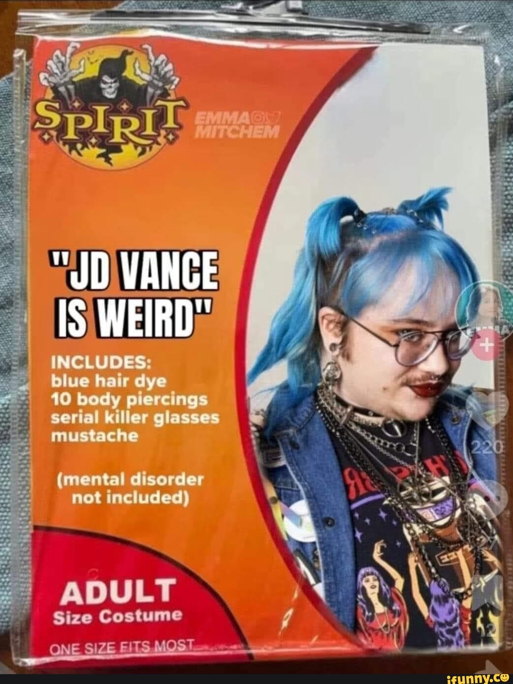 "JD VANCE IS WEIRD! INCLUDES blue hair 10 body ere ng serial glass ...