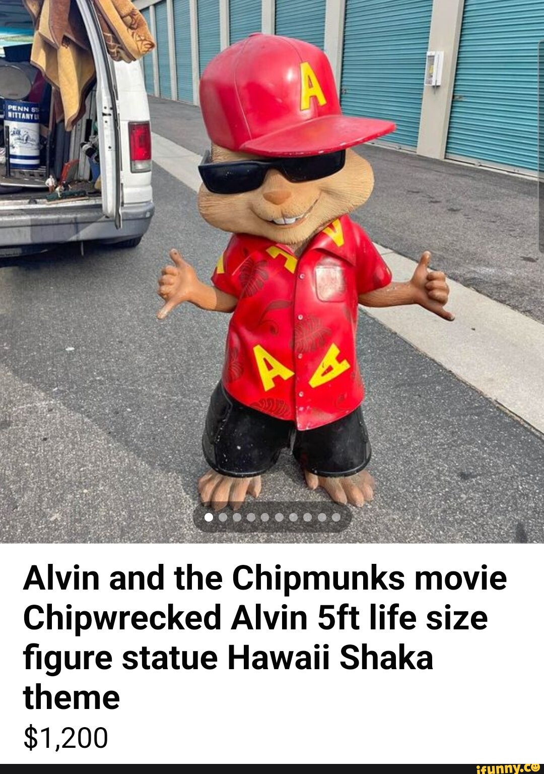 Alvin and the Chipmunks movie Chipwrecked Alvin Sit life size figure ...