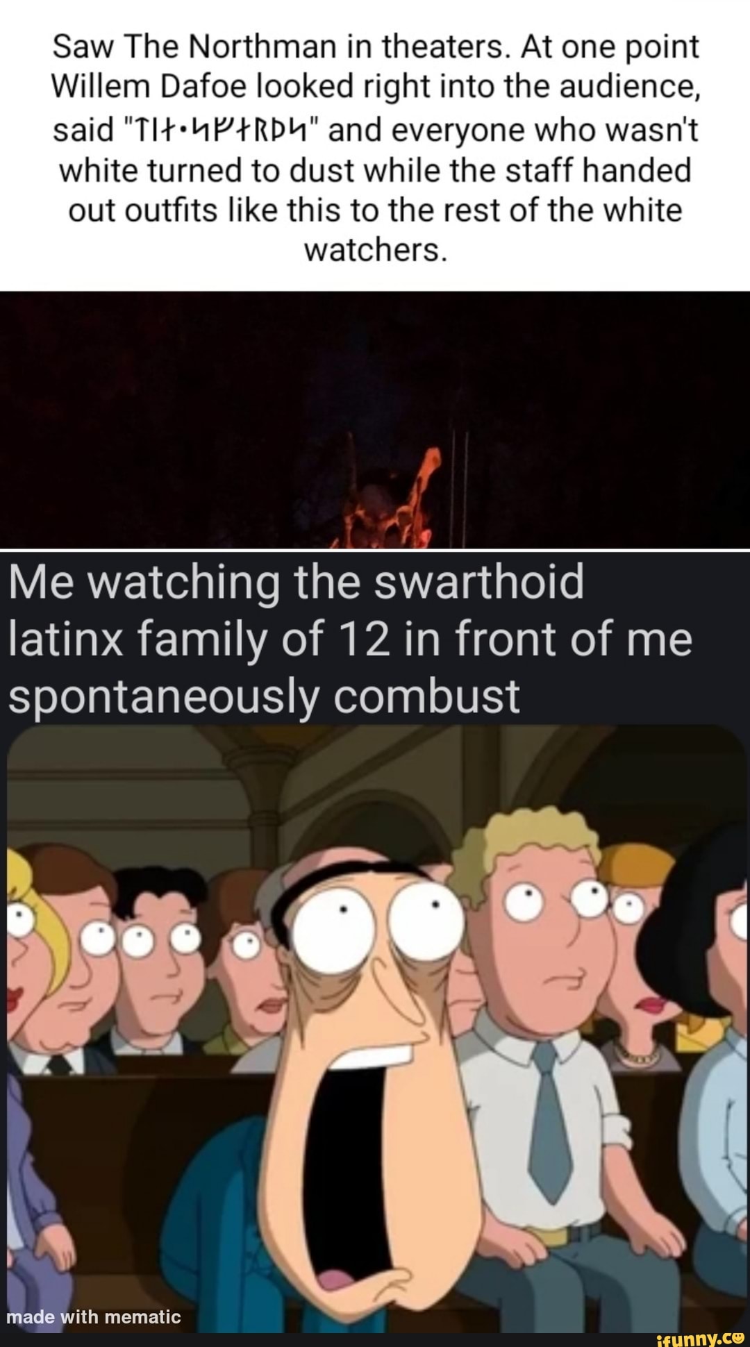 Saw The Northman in theaters. At one point Willem Dafoe looked right ...