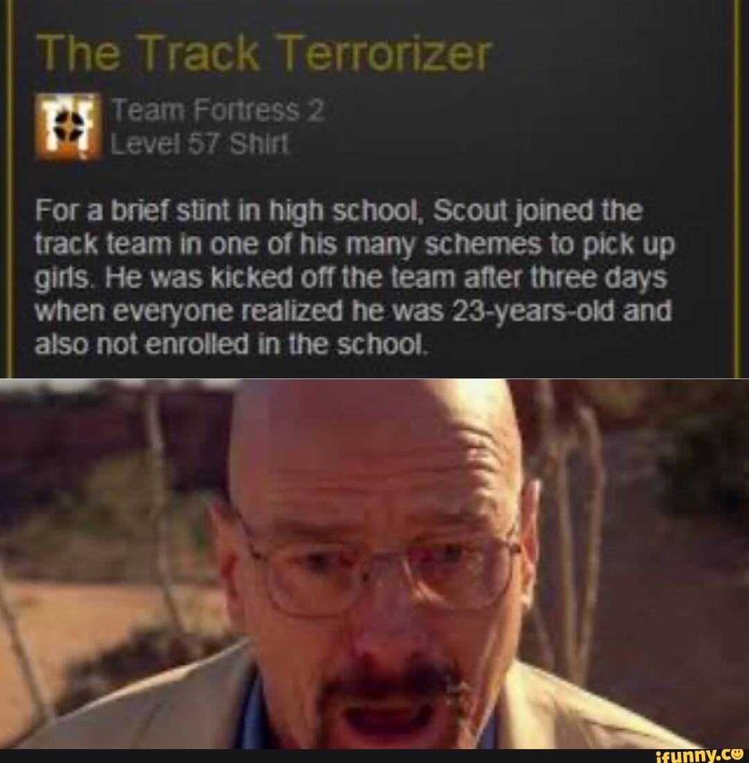 The Track Terrorizer Team Fortress 2 Level 57 Shirt For a brief stint ...