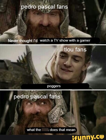 Pedro pascal fans pedro pascal fans what the does that mean - iFunny