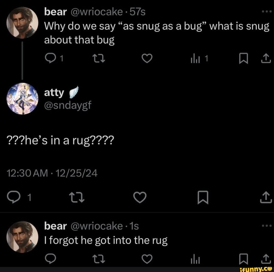 Why do we say "as snug as a bug" what is snug about that bug td bear ...