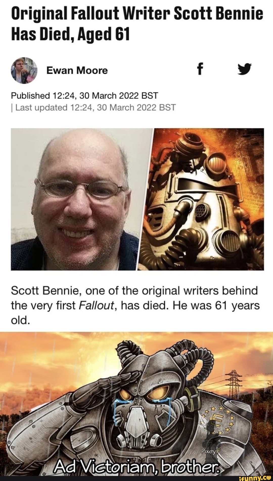 Original Fallout Writer Scott Bennie Has Died, Aged 61 Moore Published ...