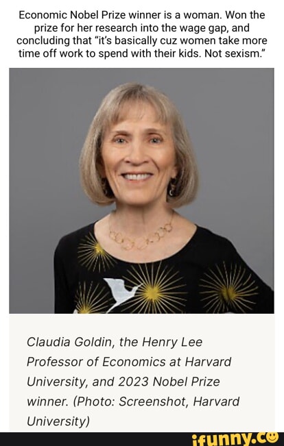 Economic Nobel Prize winner is a woman. Won the prize for her research ...