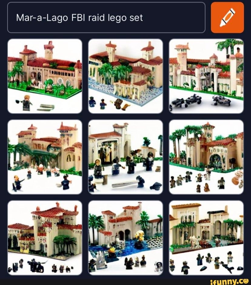 Mar-a-Lago FBI raid lego set - iFunny
