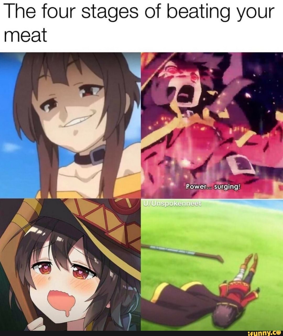 The four stages of beating your meat - )
