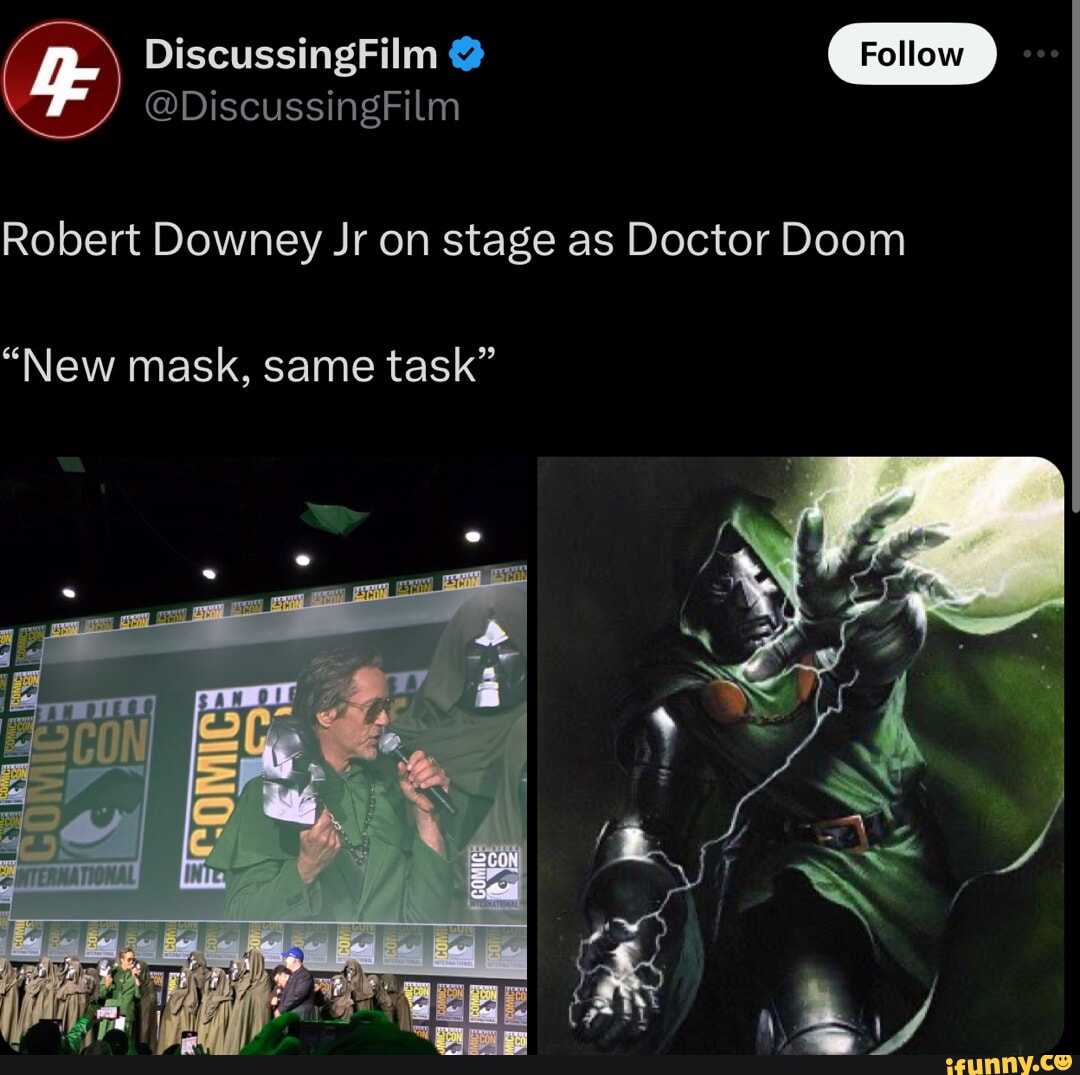 Follow DiscussingEFilm @DiscussingFilm Robert Downey Jr on stage as ...