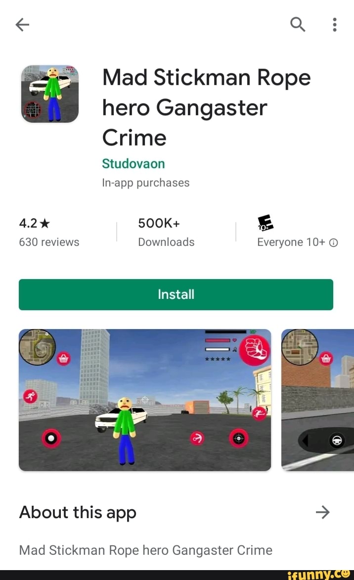 Mad Stickman Rope hero Gangaster Crime Install Mad Stickman Rope hero ...