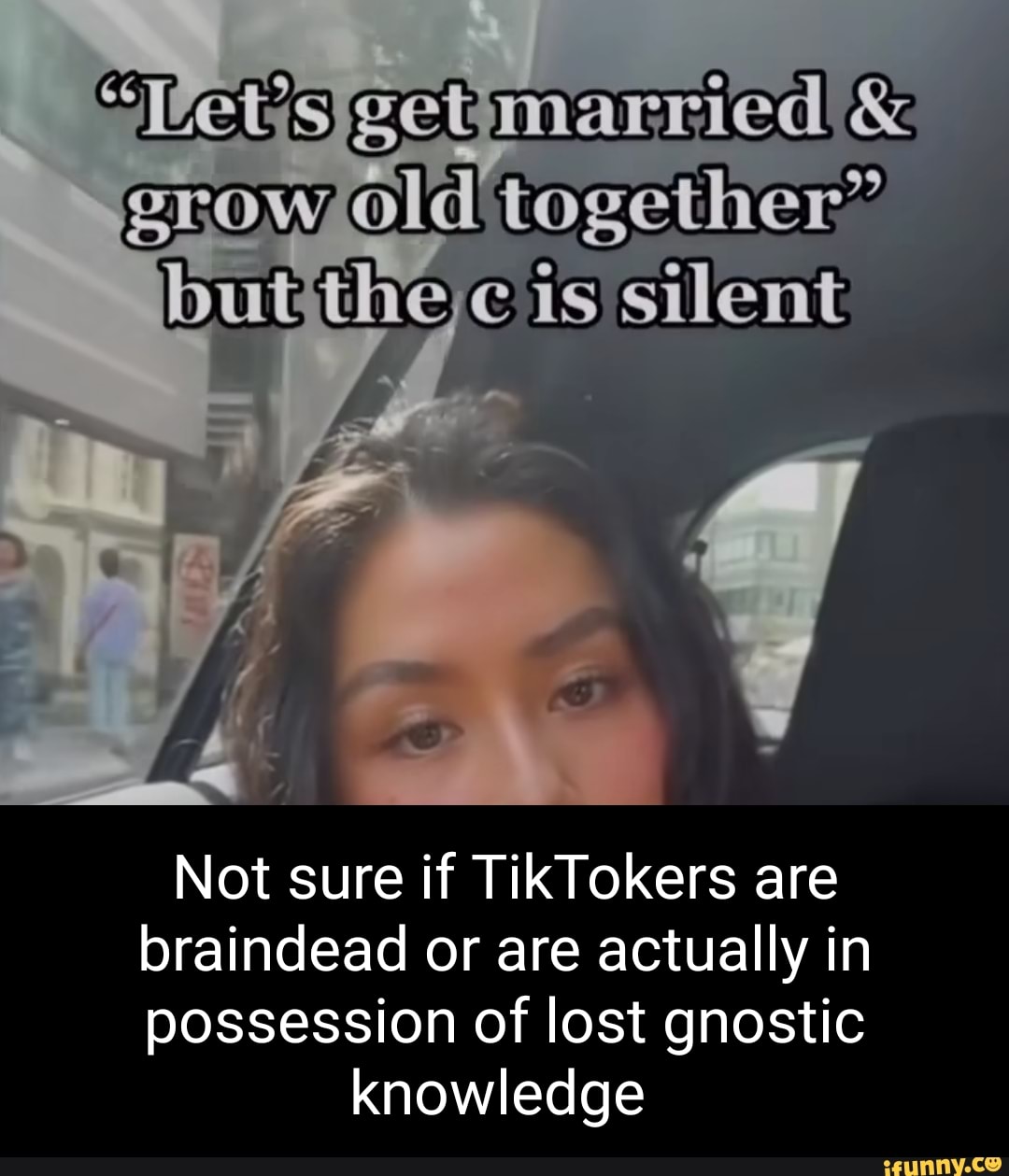 Ether" butthe cis silent Not sure if TikTokers are braindead or are ...