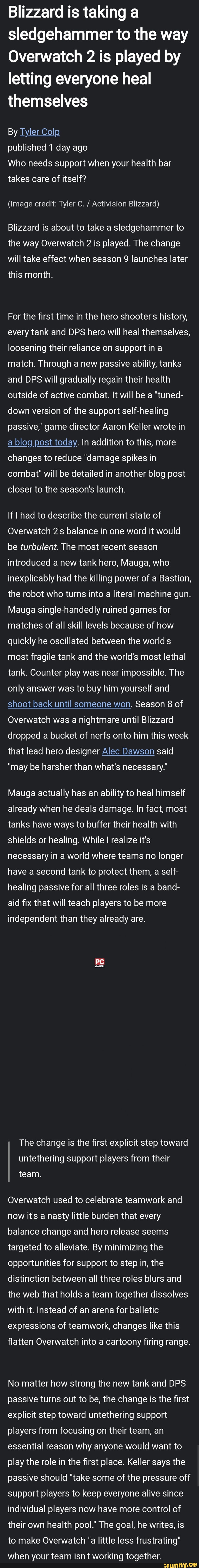 Blizzard is taking a sledgehammer to the way Overwatch 2 is played by ...