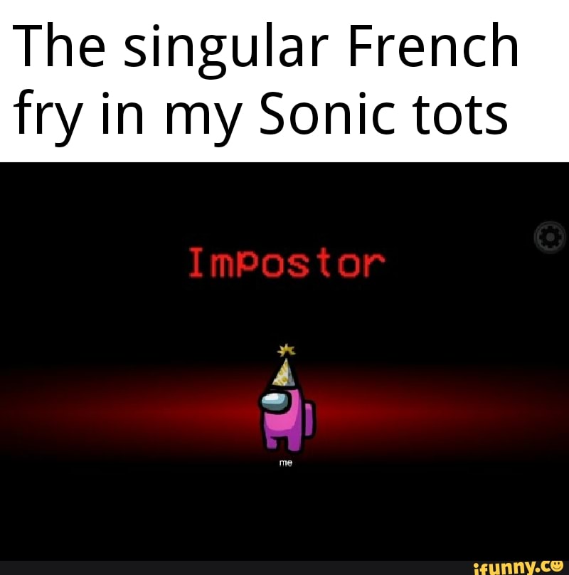 The singular French fry in my Sonic tots - iFunny