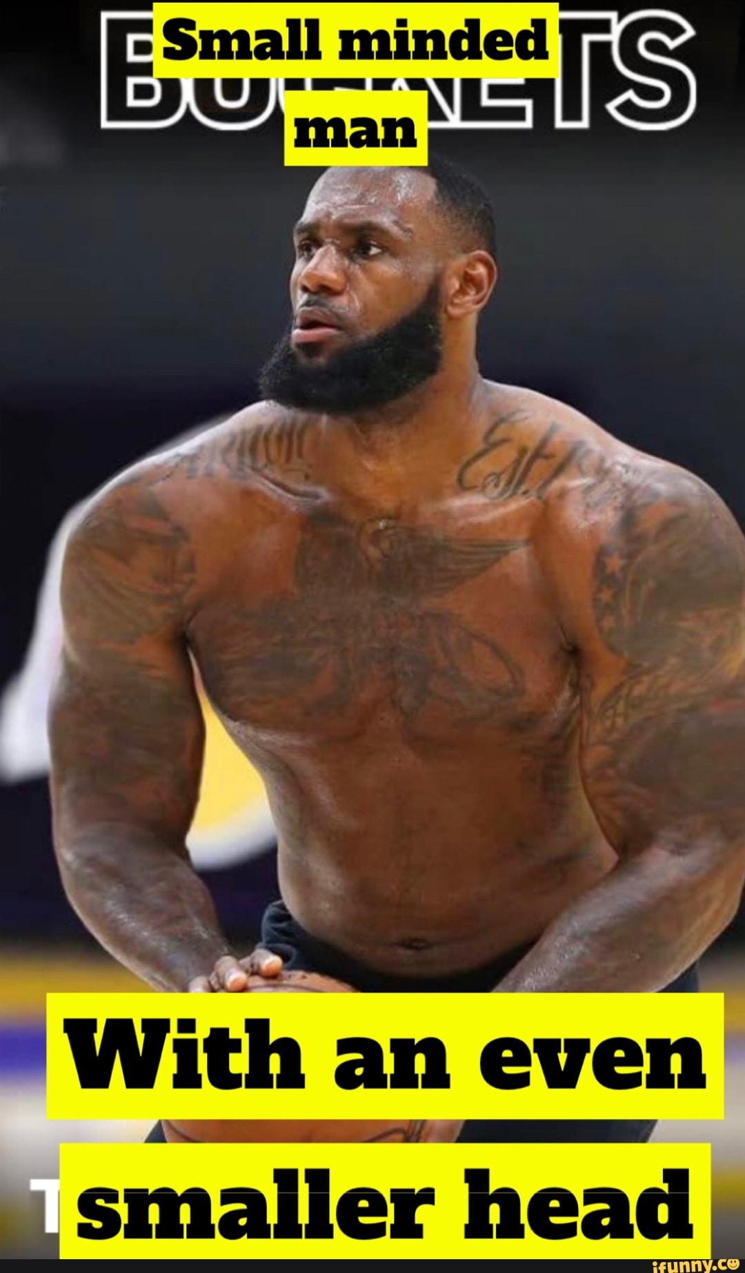 Bodybuilder Small Head