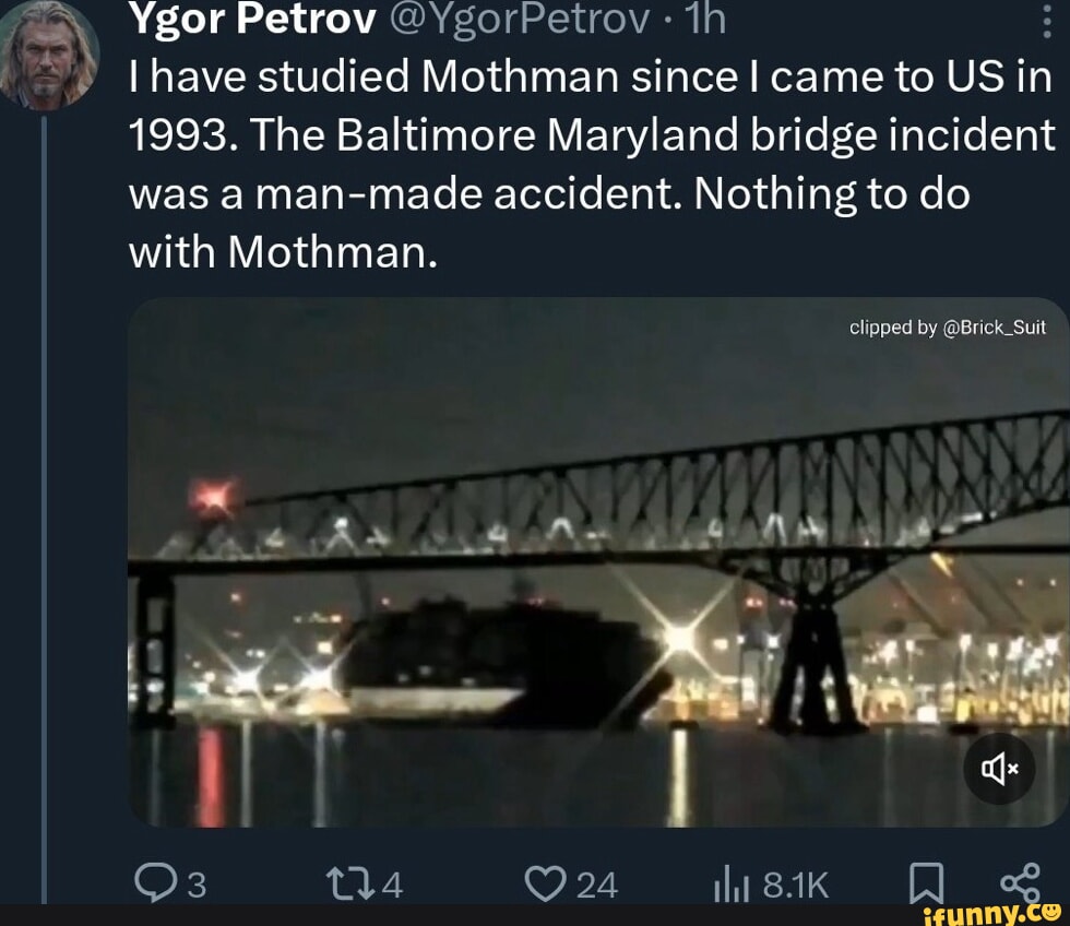 Ygor Petrov @YgorPetroy - ih I have studied Mothman since I came to US ...