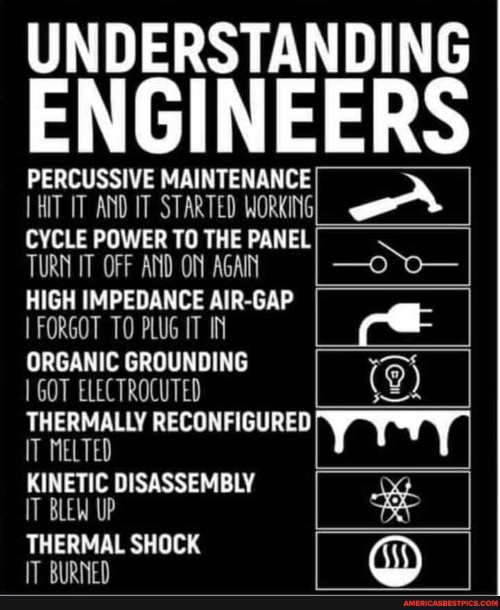 UNDERSTANDING ENGINEERS PERCUSSIVE MAINTENANCE THIT IT AND IT STARTED ...