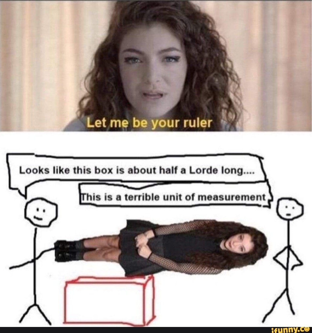Let me be your ruler Looks like this box is about half a Lorde long ...