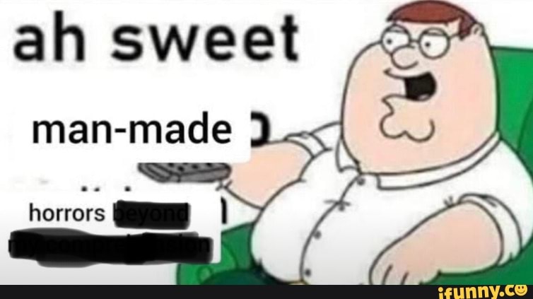 Ah sweet man-made horrors - iFunny
