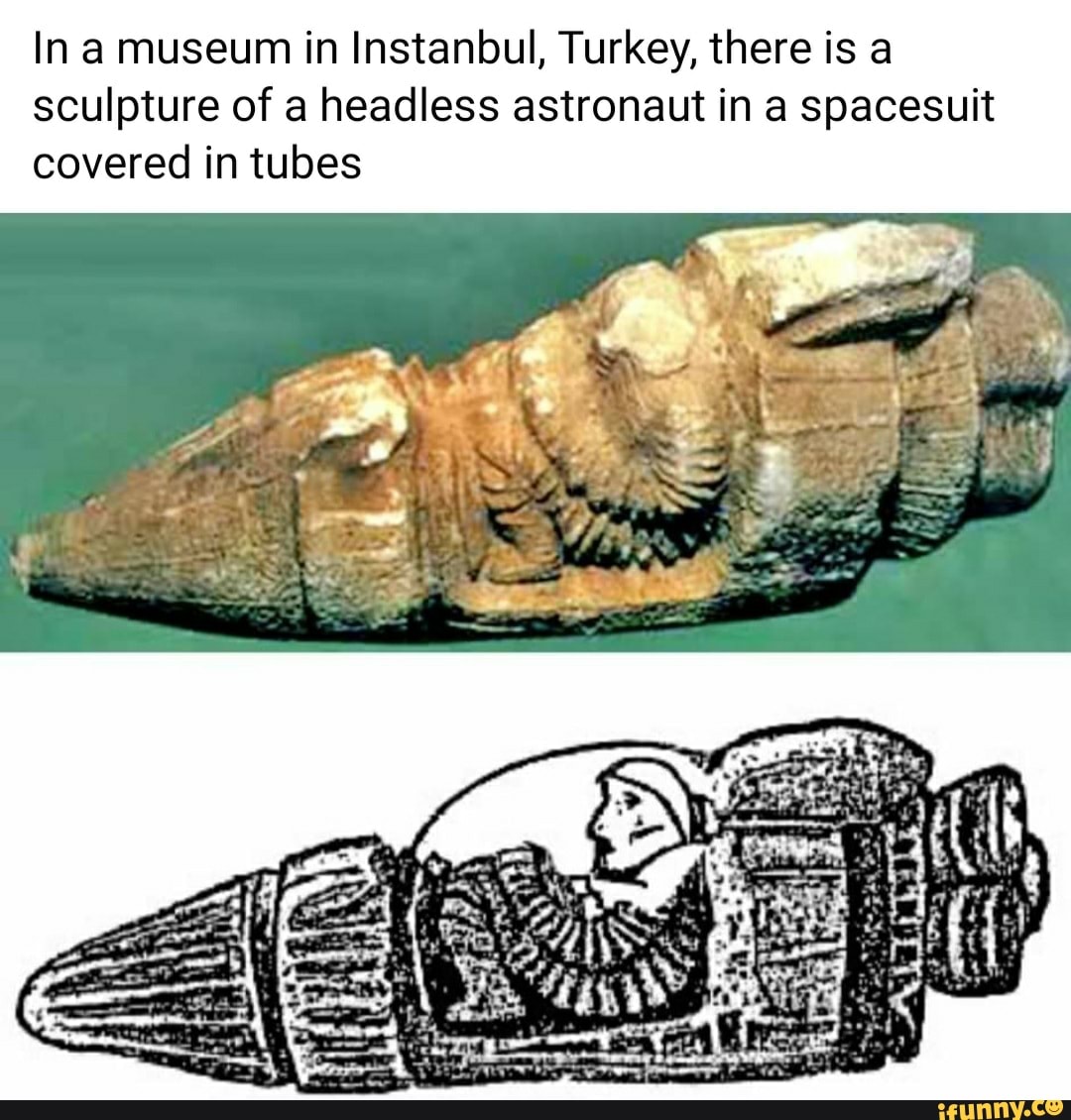 In a museum in Instanbul, Turkey, there is a sculpture of a headless ...