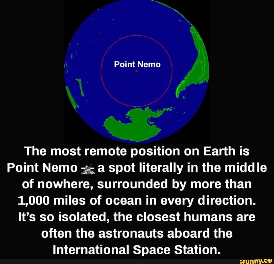 Point Nemo The most remote position on Earth is Point Nemo a spot ...