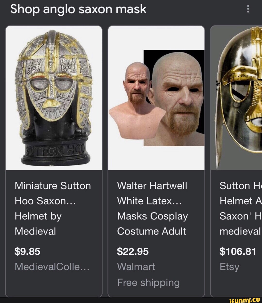 Shop anglo saxon mask Miniature Sutton Hoo Saxon... Helmet by Medieval ...