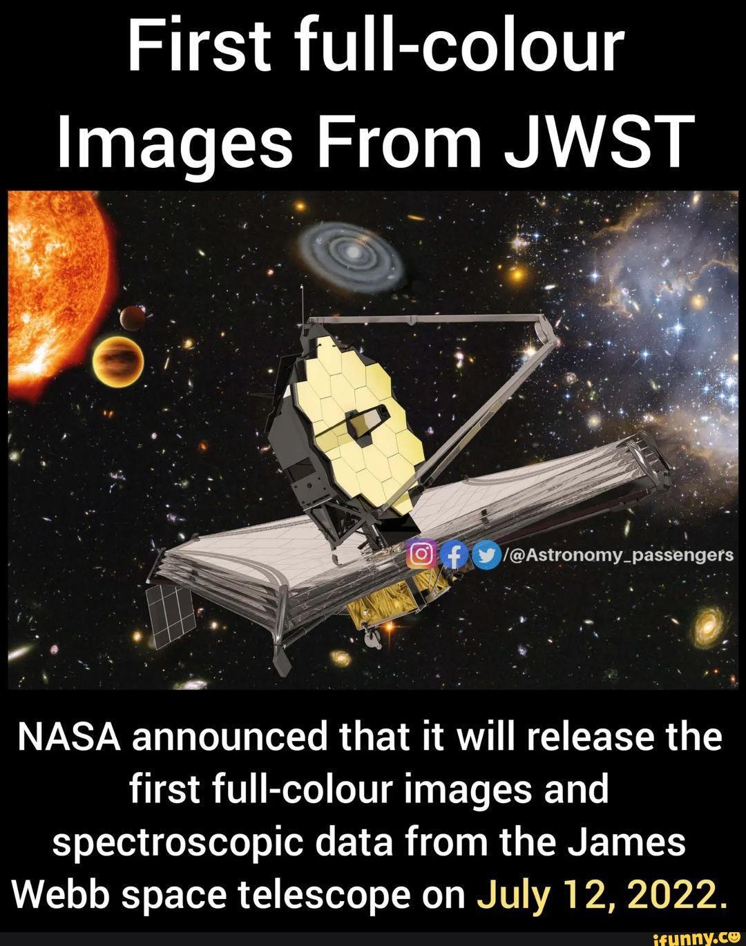First full-colour Images From JWST ()/@Astronomy_passengers NASA ...