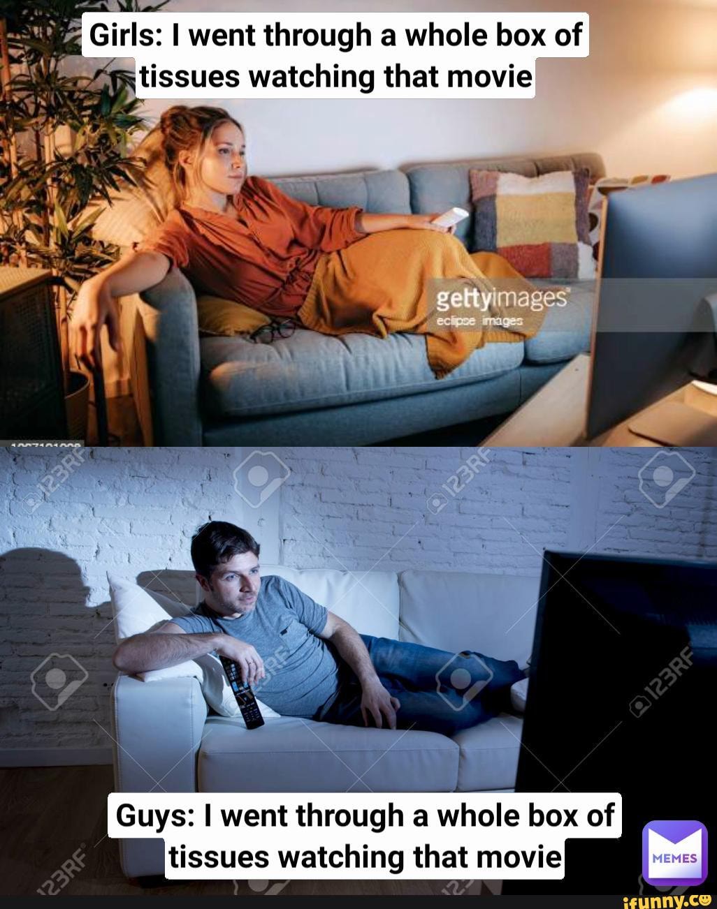 Girls: I went through a whole box of tissues watching that movie ...