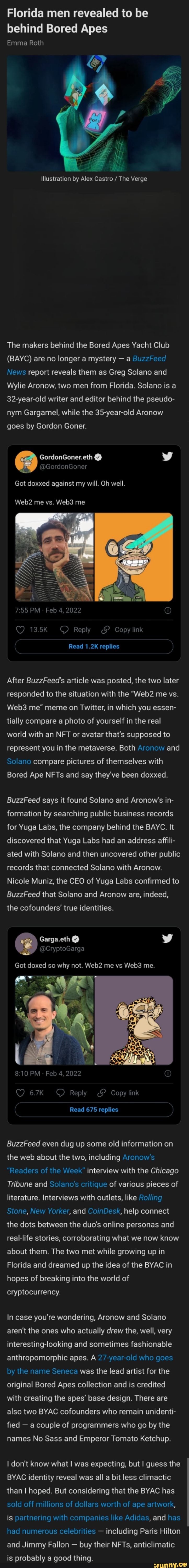 Florida men revealed to be behind Bored Apes Emma Roth Illustration by ...