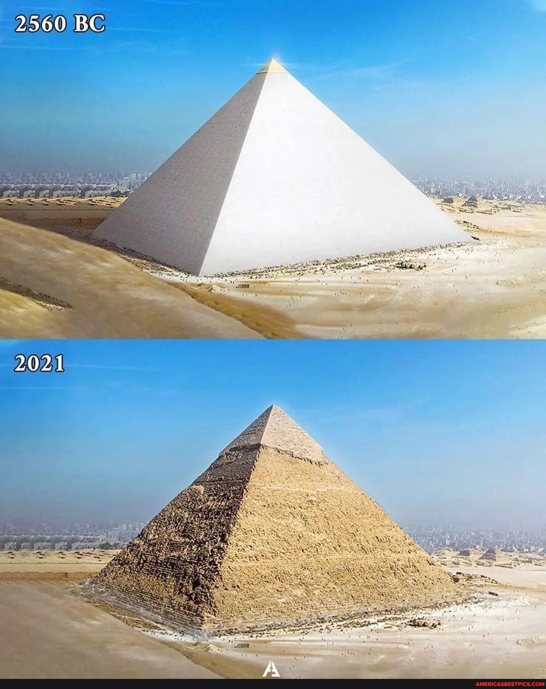 Did you know that #Giza’s Great #Pyramid was once dazzling white? When ...