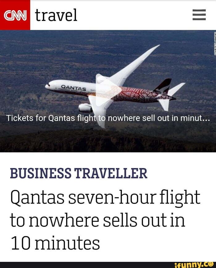 Travel Tickets for Qantas flight to nowhere sell out in minut ...