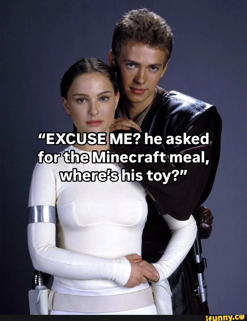 "EXCUSE ME? he asked for theiMinecratt meal, whereis, his toy?" - iFunny