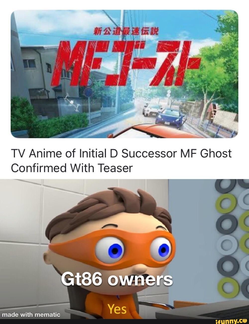 TV Anime of Initial D Successor MF Ghost Confirmed With Teaser Gt86 ...