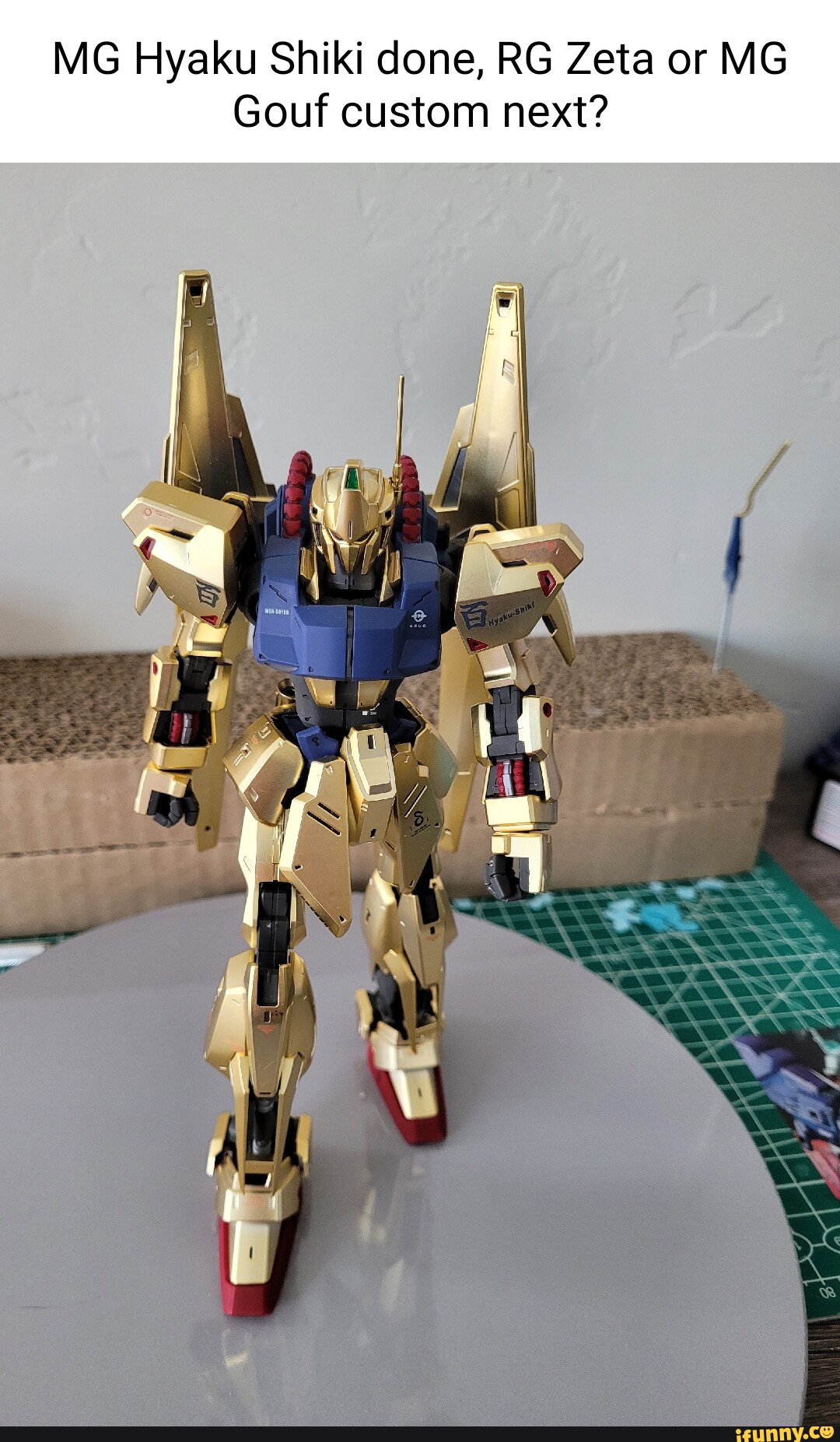 MG Hyaku Shiki done, RG Zeta or MG Gouf custom next? - iFunny