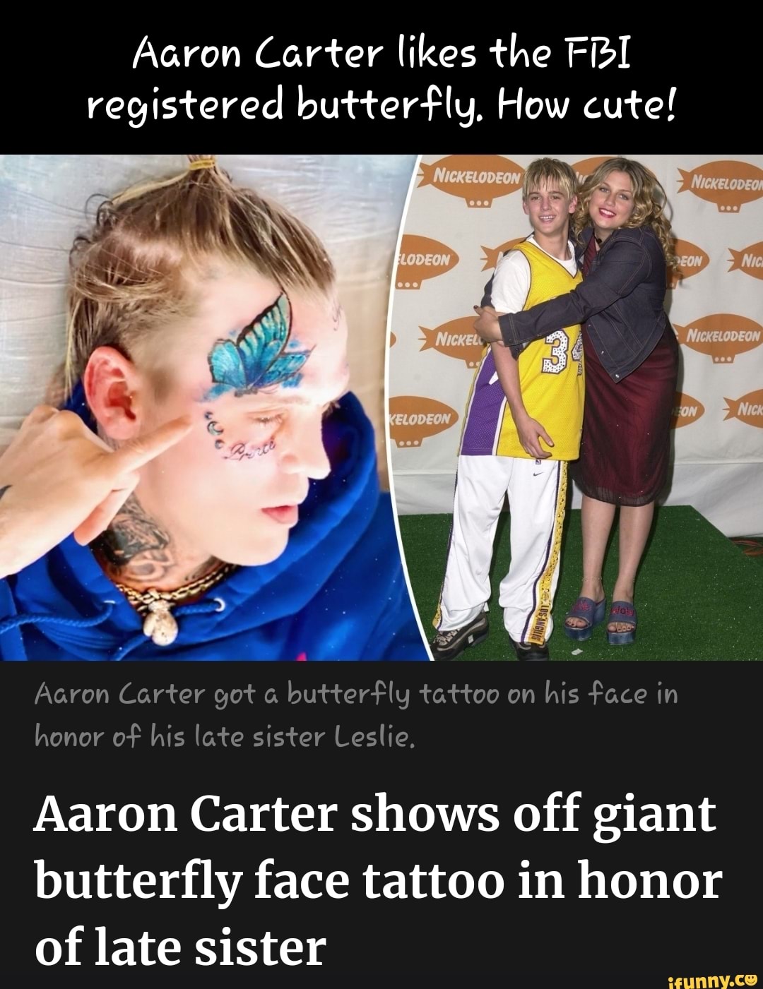 Aaron Carter likes the FRI registered butterfly, How cute! Aaron Carter ...